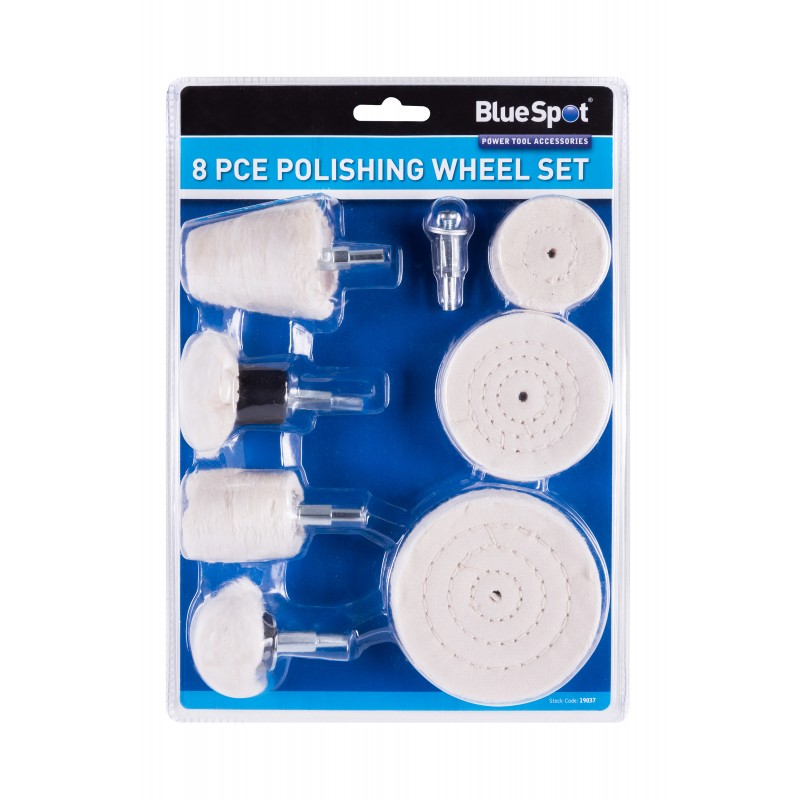 Blue Spot Tools Polishing Wheel 8 Piece Set 19037 Bluespot | Sealants ...