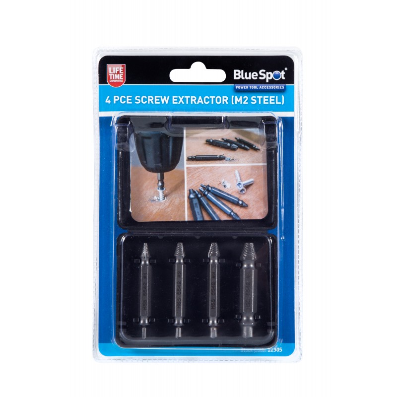 Blue Spot Tools M2 Steel Screw Extractor Set 22305 Bluespot | Sealants ...