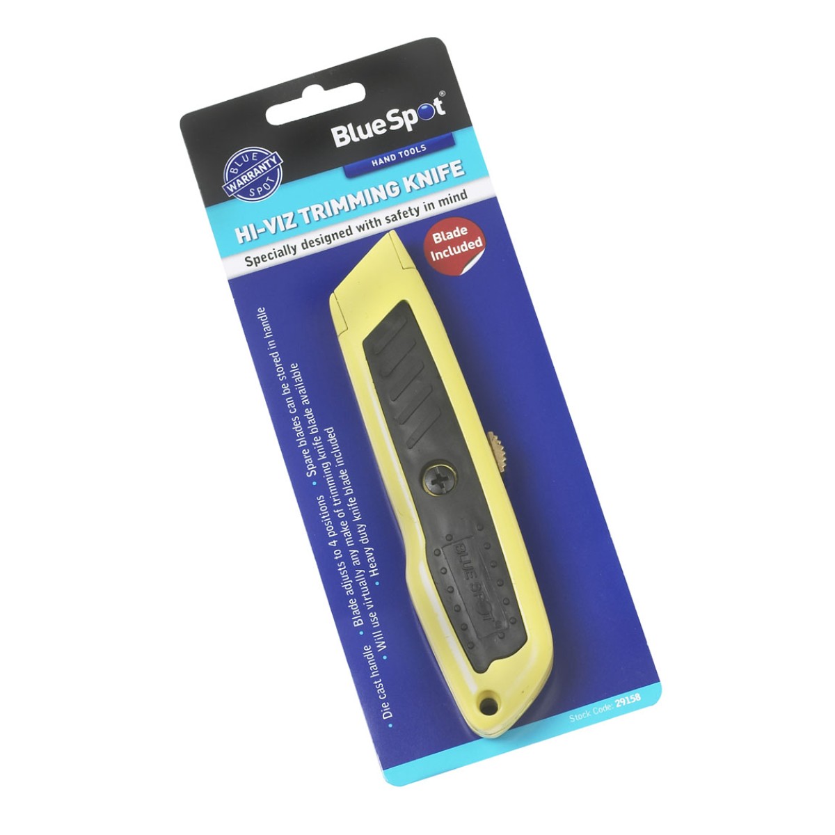 Blue Spot Tools Retractable Utility Knife Hi-Vis 29158 Bluespot ...