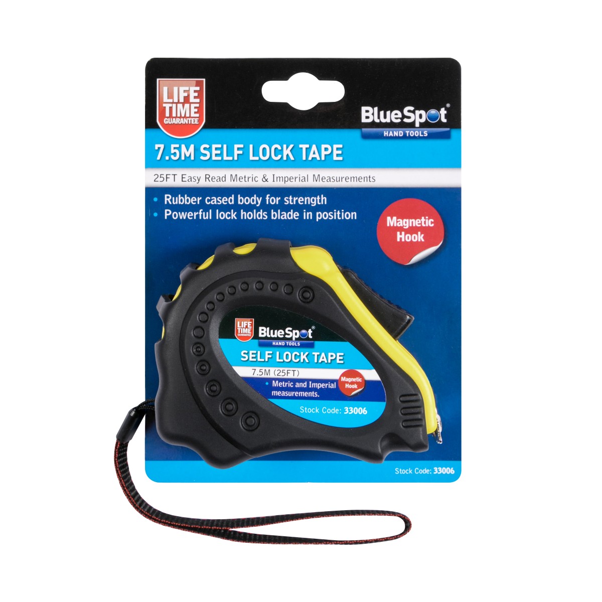 Blue Spot Tools Self Lock 7.5 Metre Tape Measure 33006 Bluespot ...