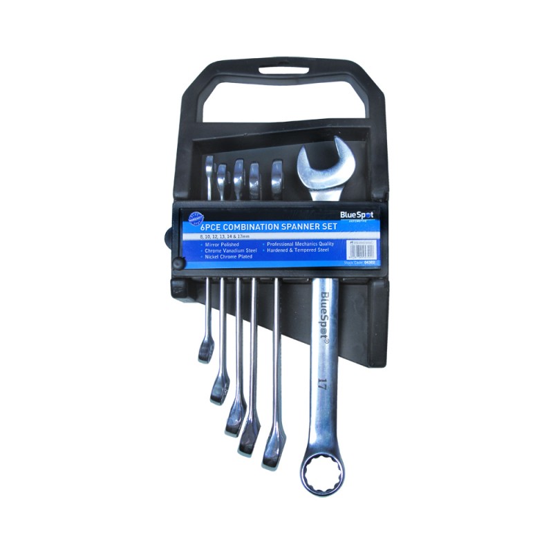 Blue Spot Tools Metric Combination Spanner 6pc Set 04302 Bluespot ...