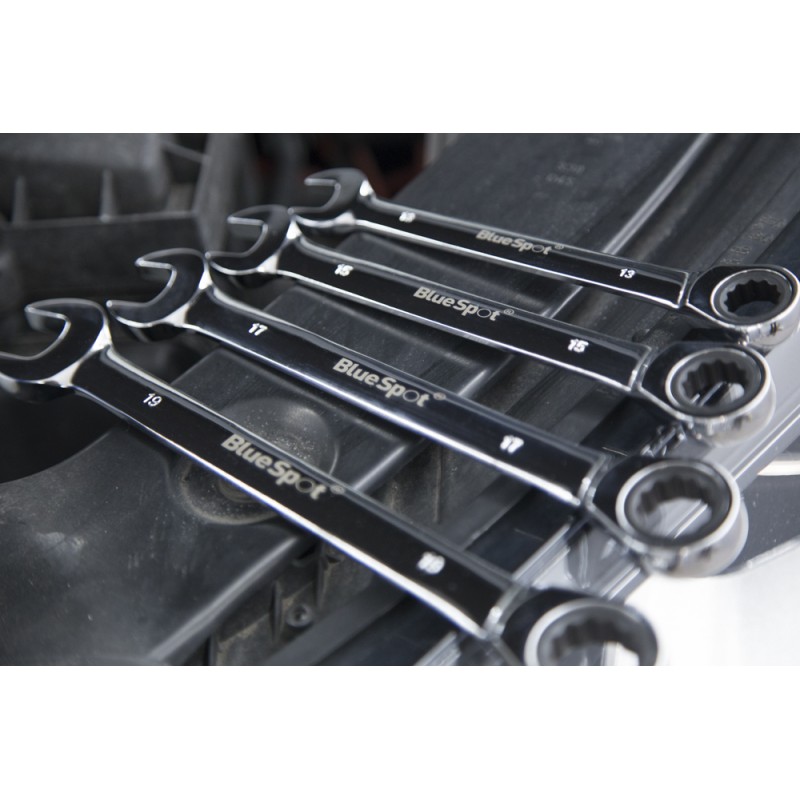 Blue Spot Tools 8pc Metric Ratchet Combination Spanner Set 04310 ...