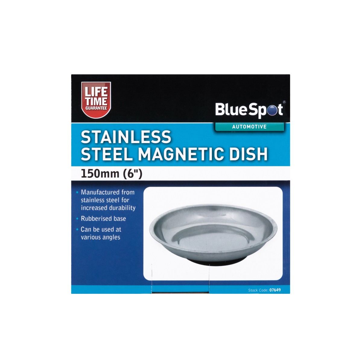Blue Spot Tools Magnetic Stainless Steel Parts Dish 150mm 6 inch 07649 ...