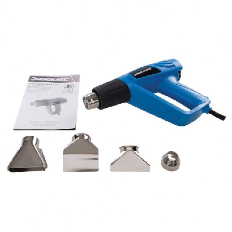 Silverline Adjustable Temperature Hot Air Heat Gun 2000W 125963 ...
