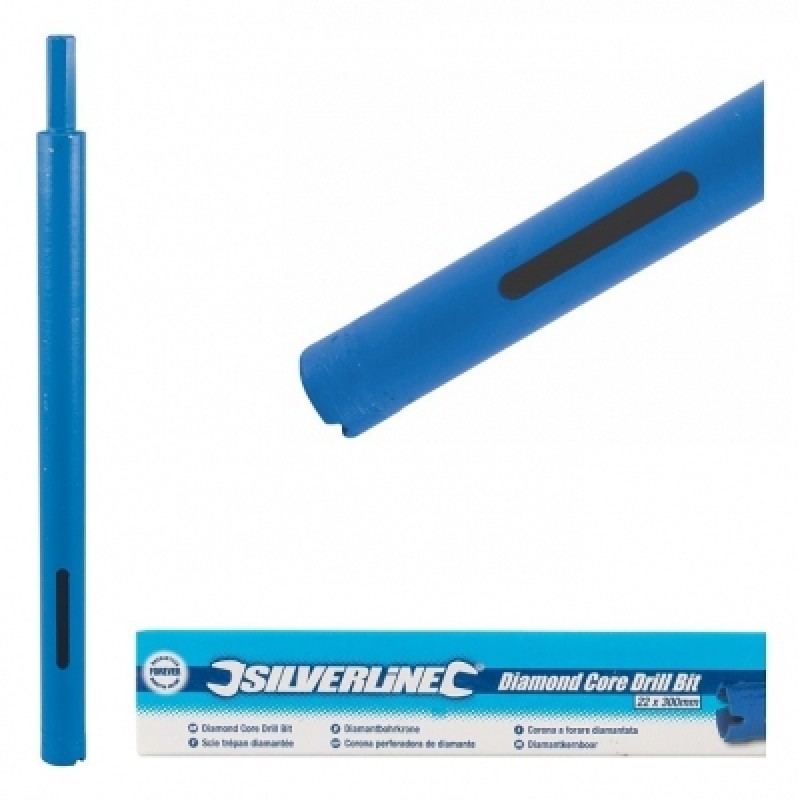 Silverline Diamond Core Masonry Drill Bit 22mm x 300mm 868562 ...