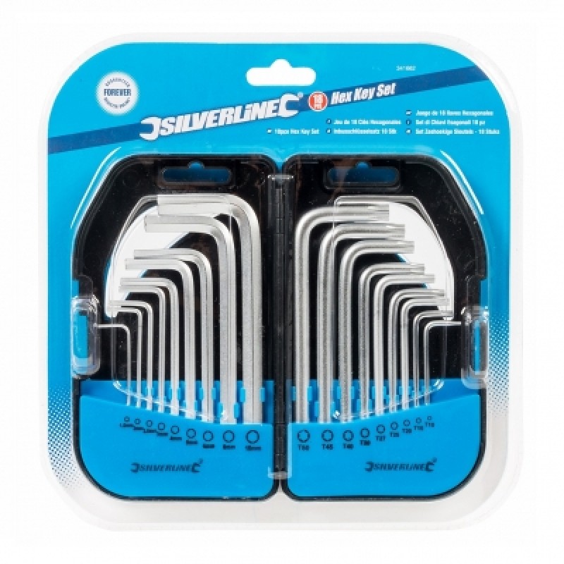 Silverline Tools Hex Allen and Torx Key Set 341662 | Sealants and Tools ...