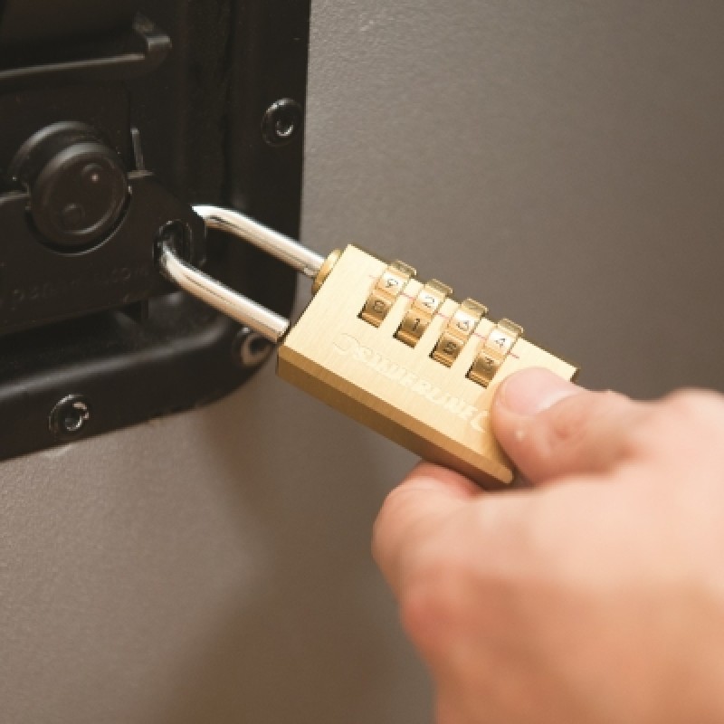 Silverline Brass 4 Digit Combination Small Padlock 360848 | Sealants ...