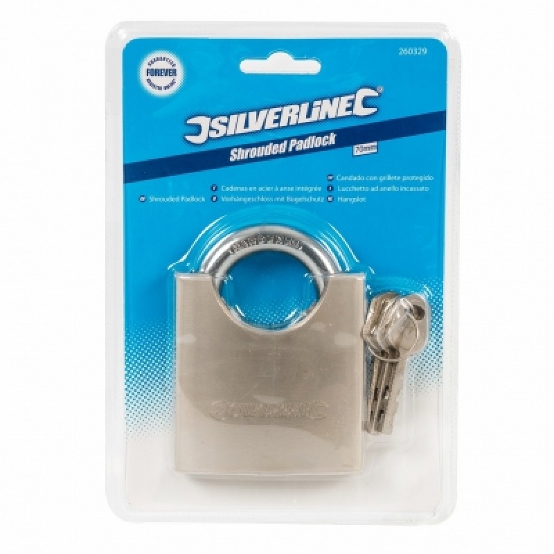 Silverline Tools Shrouded High Security Padlock 70mm 260329| Sealants ...