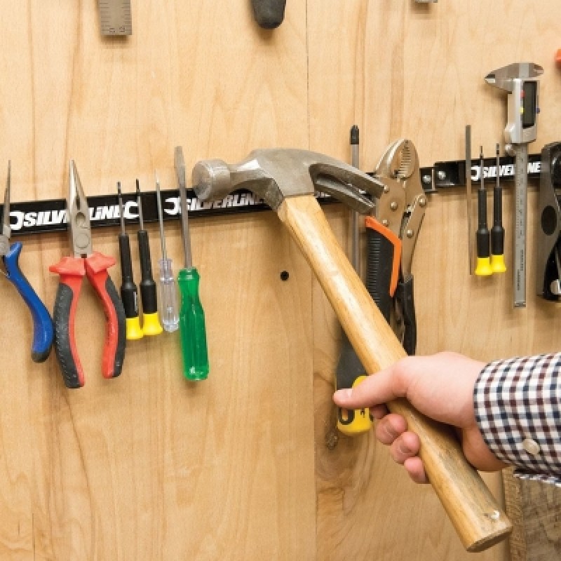 Silverline Magnetic Tool Rail Organiser Screwdriver Holder Set 633950 ...