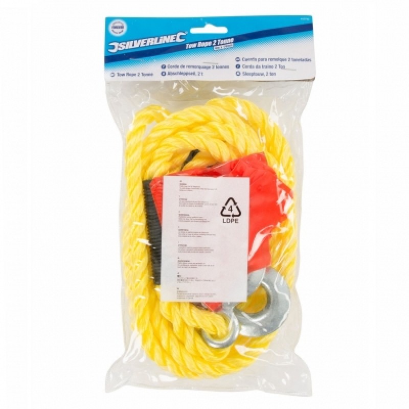 Silverline Car Emergency Tow Rope 2 Tonne Hi-Vis 442793 | Sealants and ...