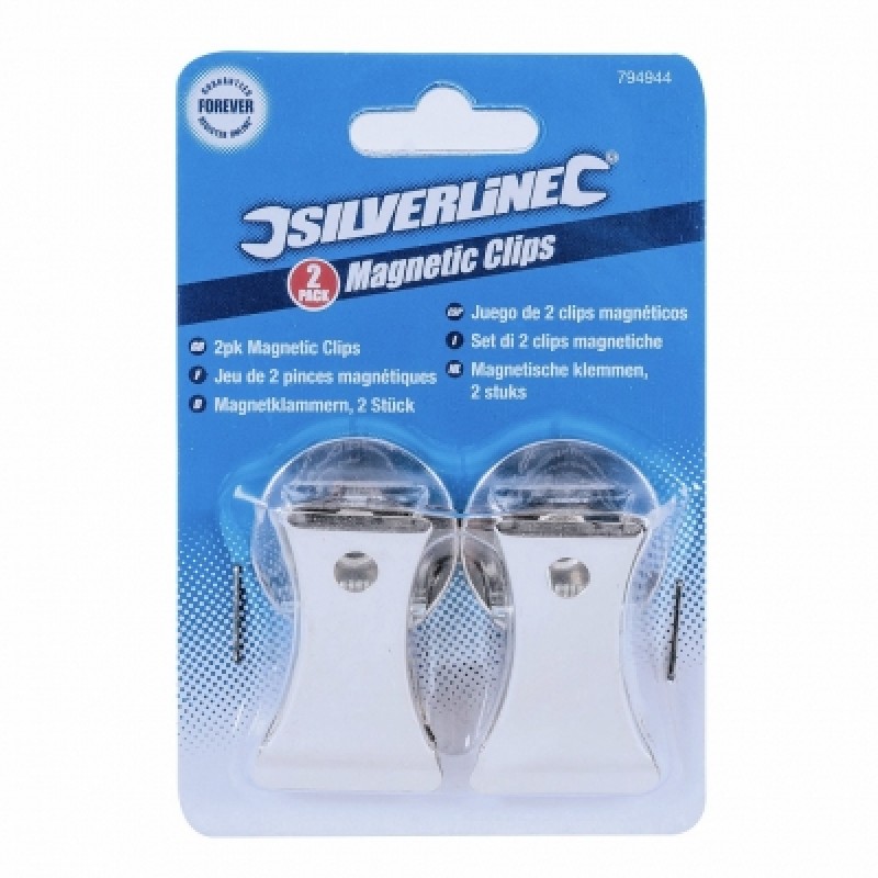Silverline Magnetic Spring Clip Fridge Office Note Clips 2pk | 794944 ...