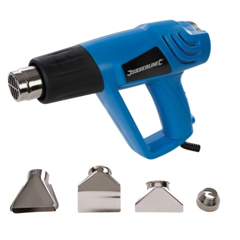 Silverline Adjustable Temperature Hot Air Heat Gun 2000W 125963 ...