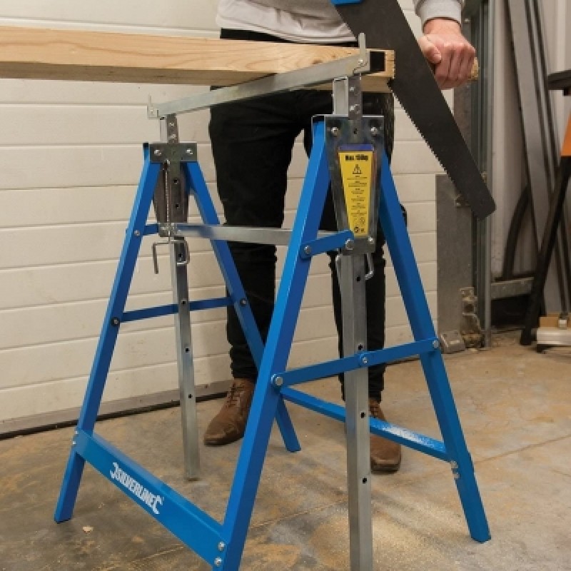 Silverline Adjustable Work Trestle Heavy Duty Staging Platform 226168 ...