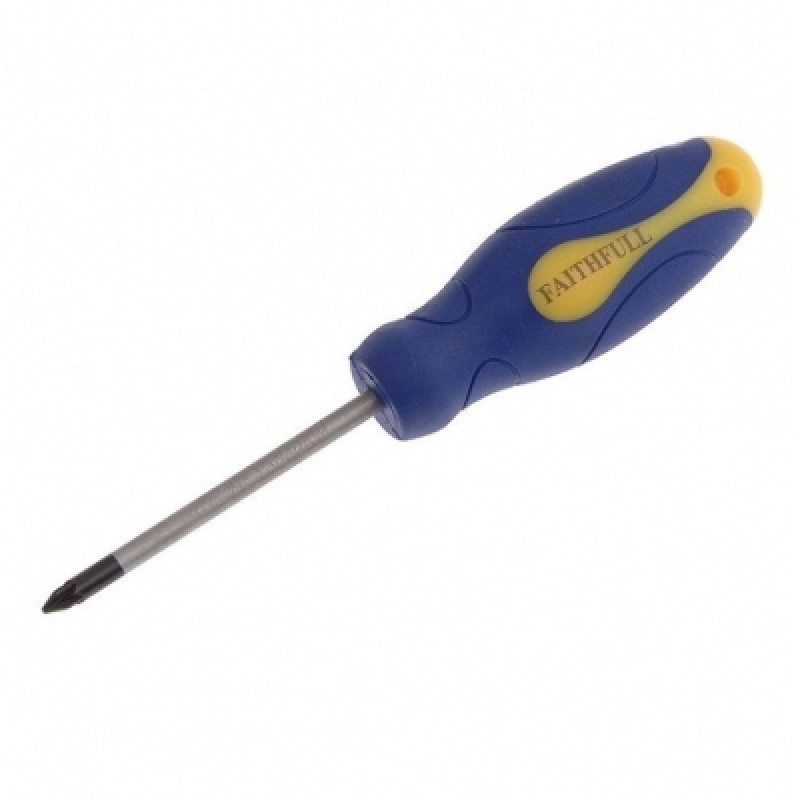 Faithfull Soft-Grip Pozi Drive Screwdriver PZ1 75mm FAISDPZ1 | Sealants ...