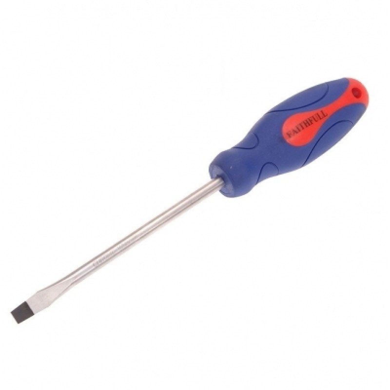 Faithfull Soft-Grip Slotted Flared Screwdriver 150mm 8mm FAISDF150 ...
