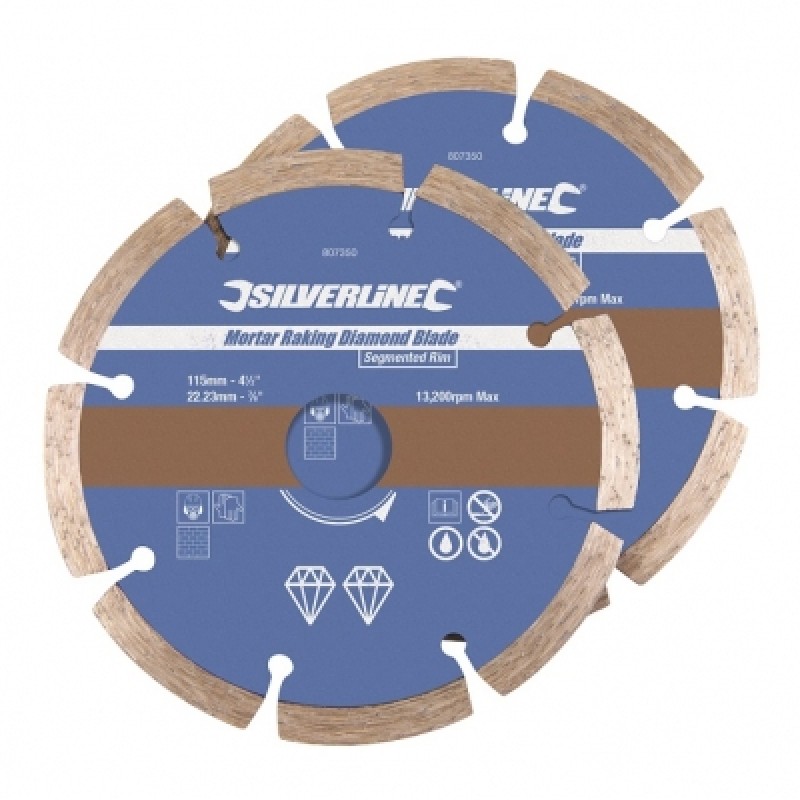 Silverline Grinder Brick Mortar Diamond Raking Removal 115mm Blade ...