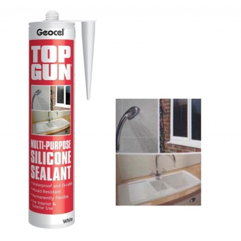 Geocel Top Gun Multi Purpose Silicone Sealant Clear | Sealants and ...