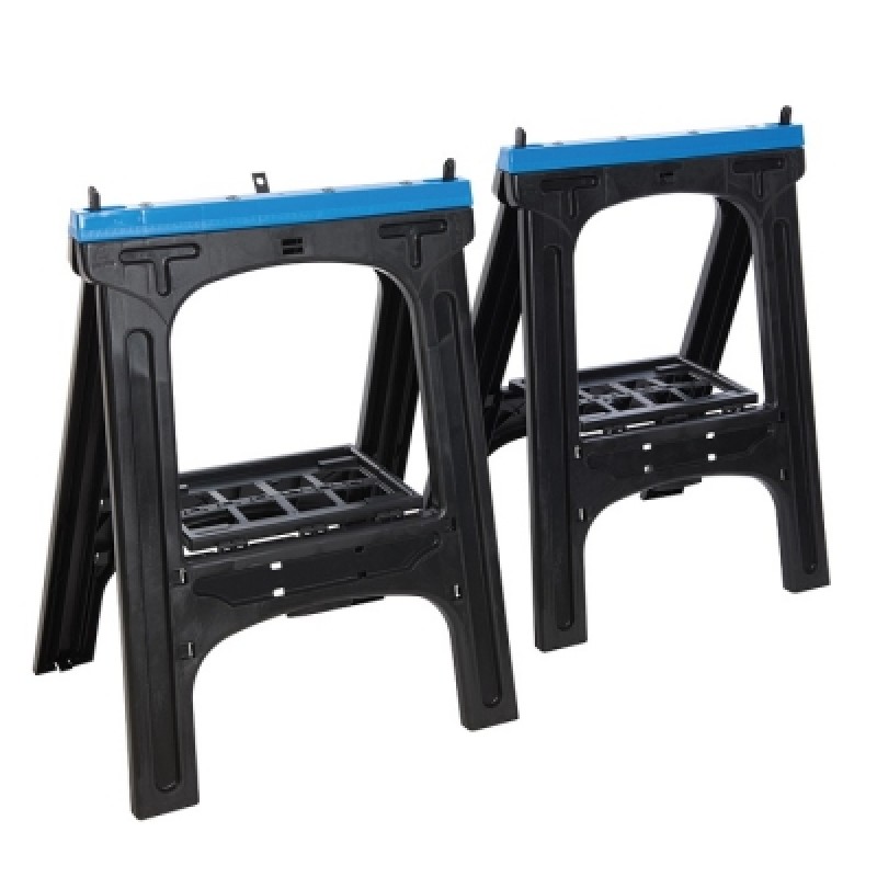 Silverline Saw Horse Folding Trestle Heavy Duty 200kg Twin Pack 973048 ...