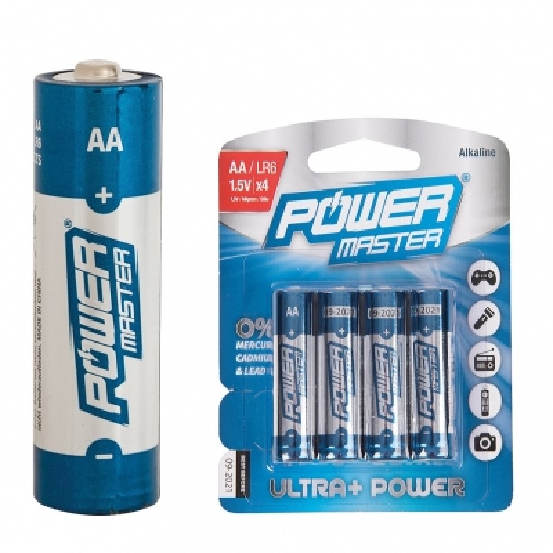 Power Master AA Super Alkaline Batteries Pack of 4 992118 | Sealants ...