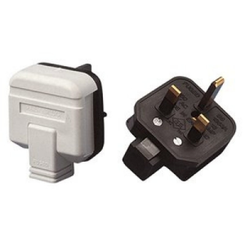 Masterplug 13 Amp 240v Electric Rubber Plug Black or White | Sealants ...