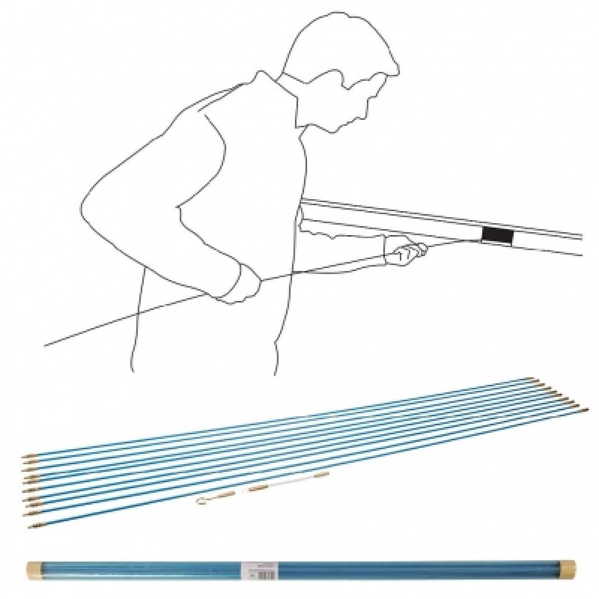 Silverline Electricians Cable Access Pulling Rod 13pc kit 633531 ...
