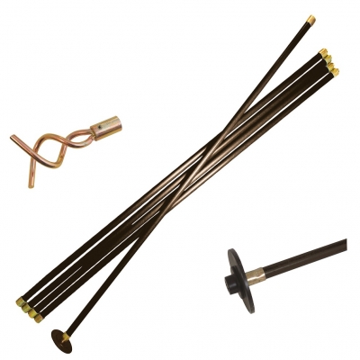 Silverline Plumbers Drain Flue Rod 10m Cleaning Clearing Set 868720 ...