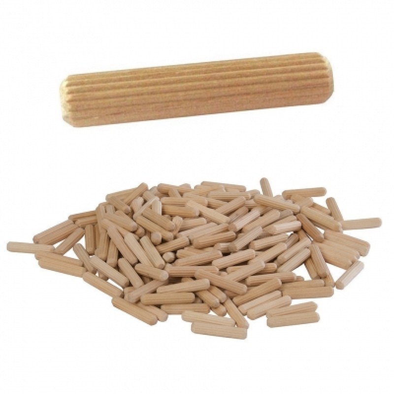 Silverline Birchwood Fluted Wood Wooden Dowels 10mm 200pk 675212 ...