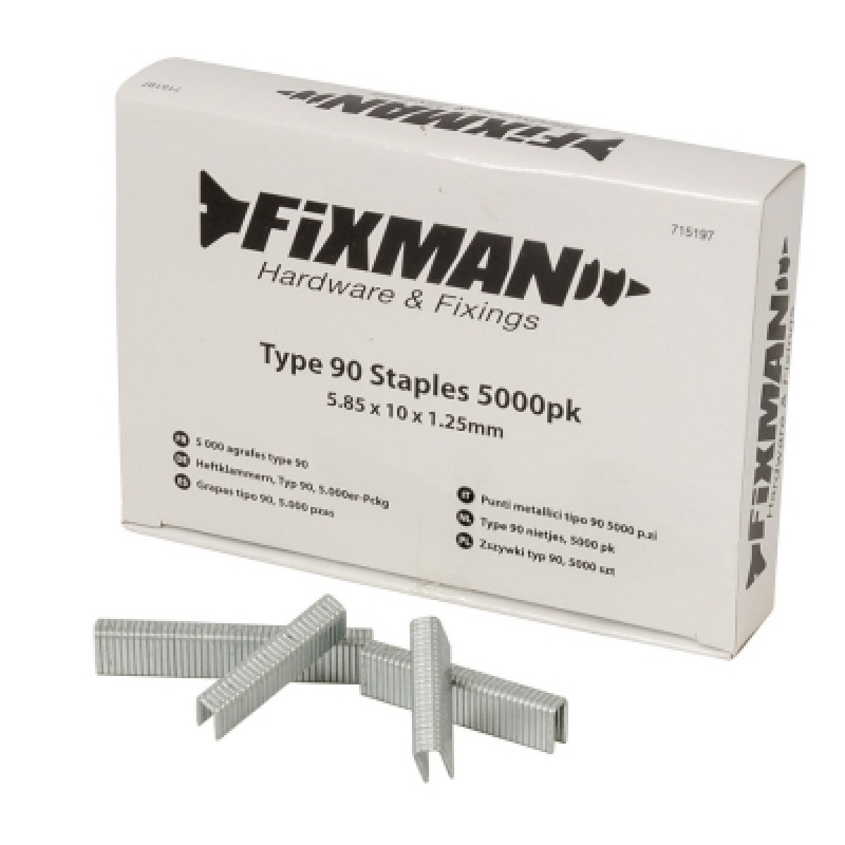 Fixman Type 90 Stapler 10mm Staples 5000pk 715197| Sealants and Tools ...