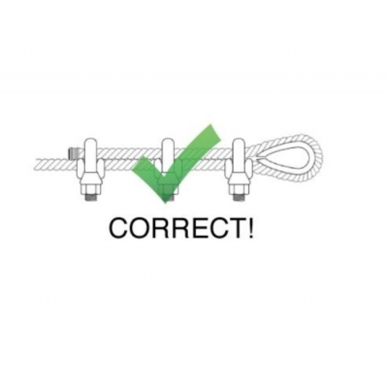 Fixman Wire Rope Securing Clamp Clips M8 10pk 784641 | Sealants and ...