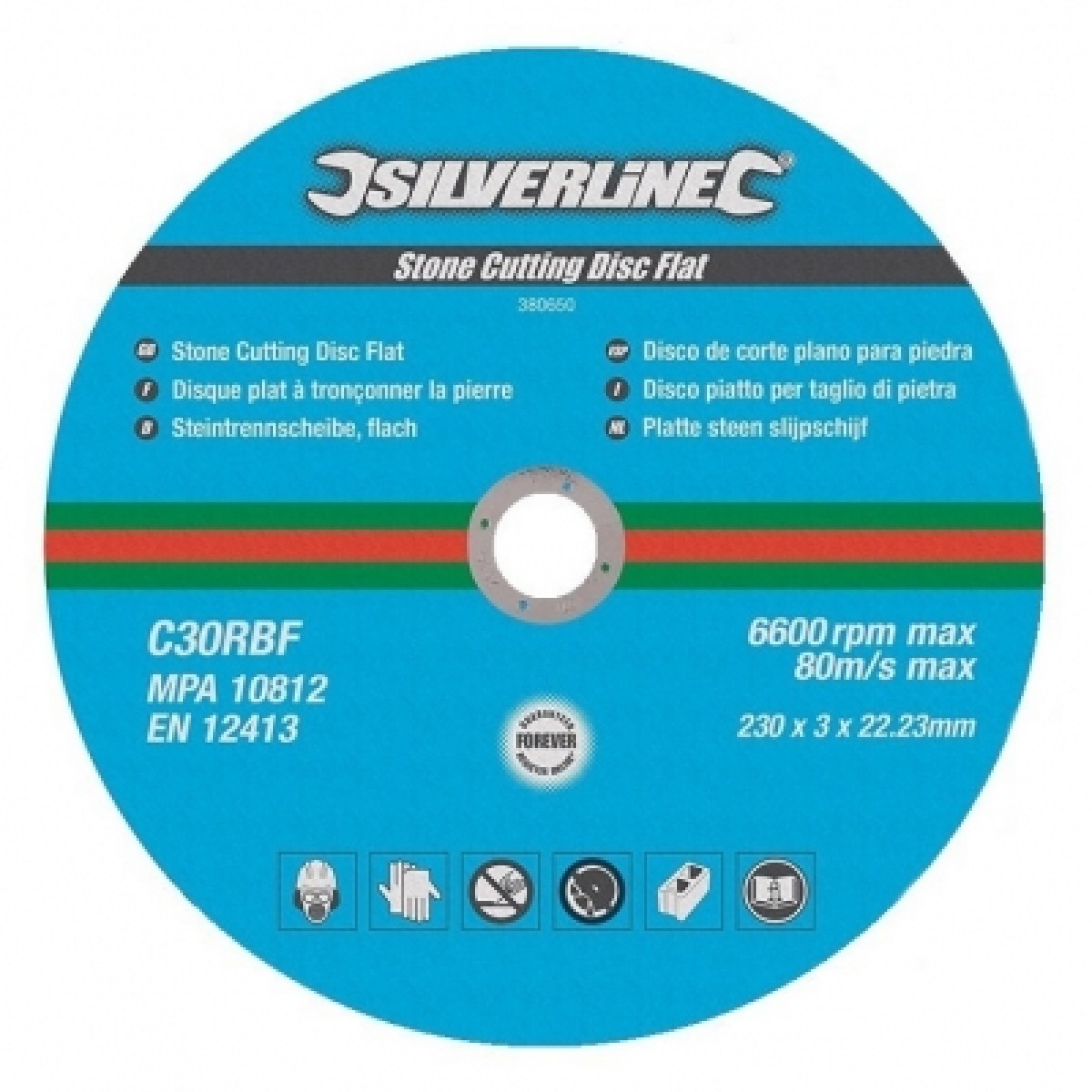 Silverline Stone Angle Grinder Cutting Discs 9 Inch 230mm 380650 Pk1 ...