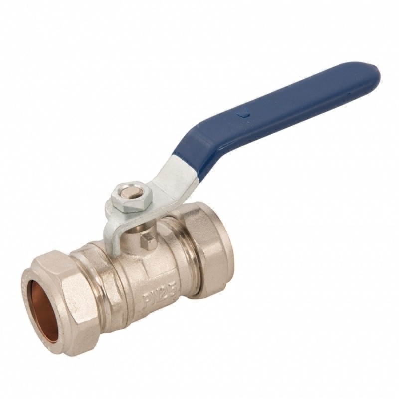 Plumbob Straight Blue Lever Ball Valve 22mm 709739 | Sealants and Tools ...