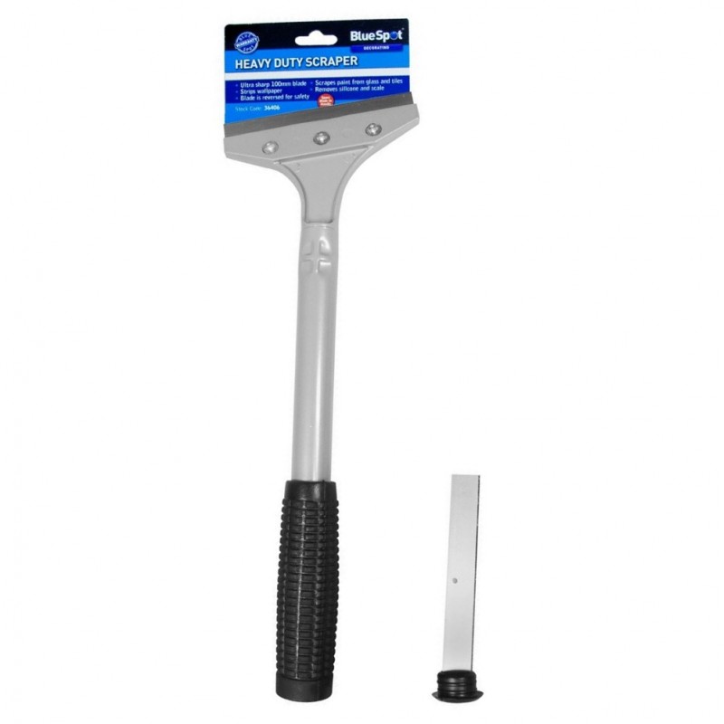 Blue Spot Long Handle Scraper 100mm Blade 36406 | Sealants and Tools Direct