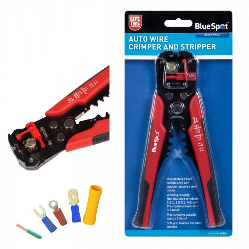 Blue Spot Tool Self Adjusting Wire Stripper & Crimpers 08805 | Sealants ...