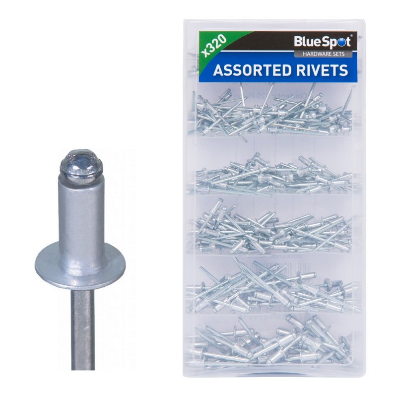 Blue Spot Tools Pop Riveter Rivets Mixed Set 40596 | Sealants and Tools ...