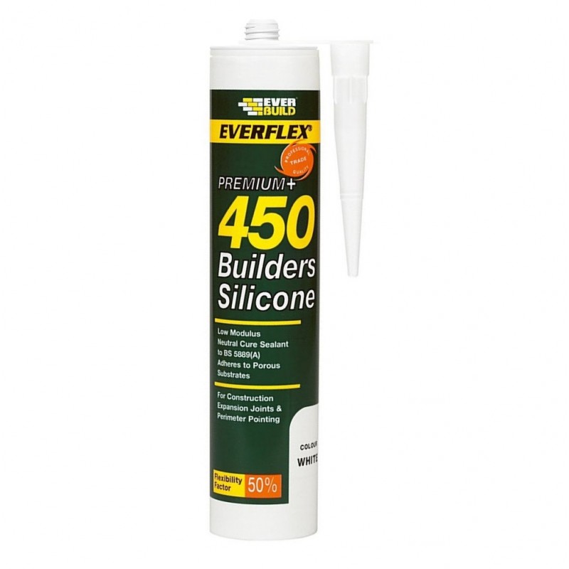 Everbuild 450 Everflex Premium Builders Silicone Sealant C3 box of 25 ...