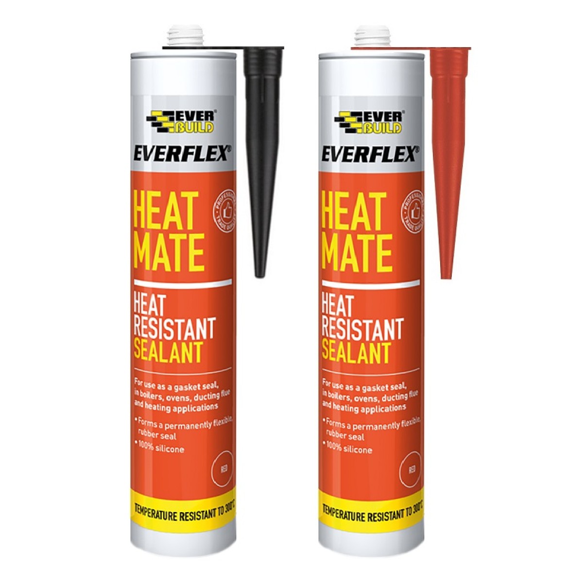 Everbuild Heat Mate Heat Resistant Silicone Sealant Black Red ...