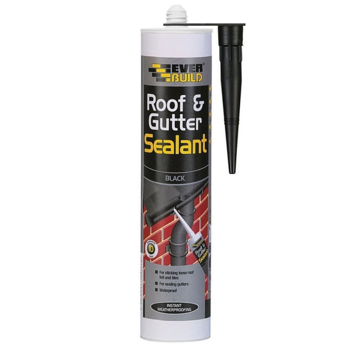 Everbuild Roof and Gutter Butyl Sealant 295ml Black | 486214 | Sealants ...
