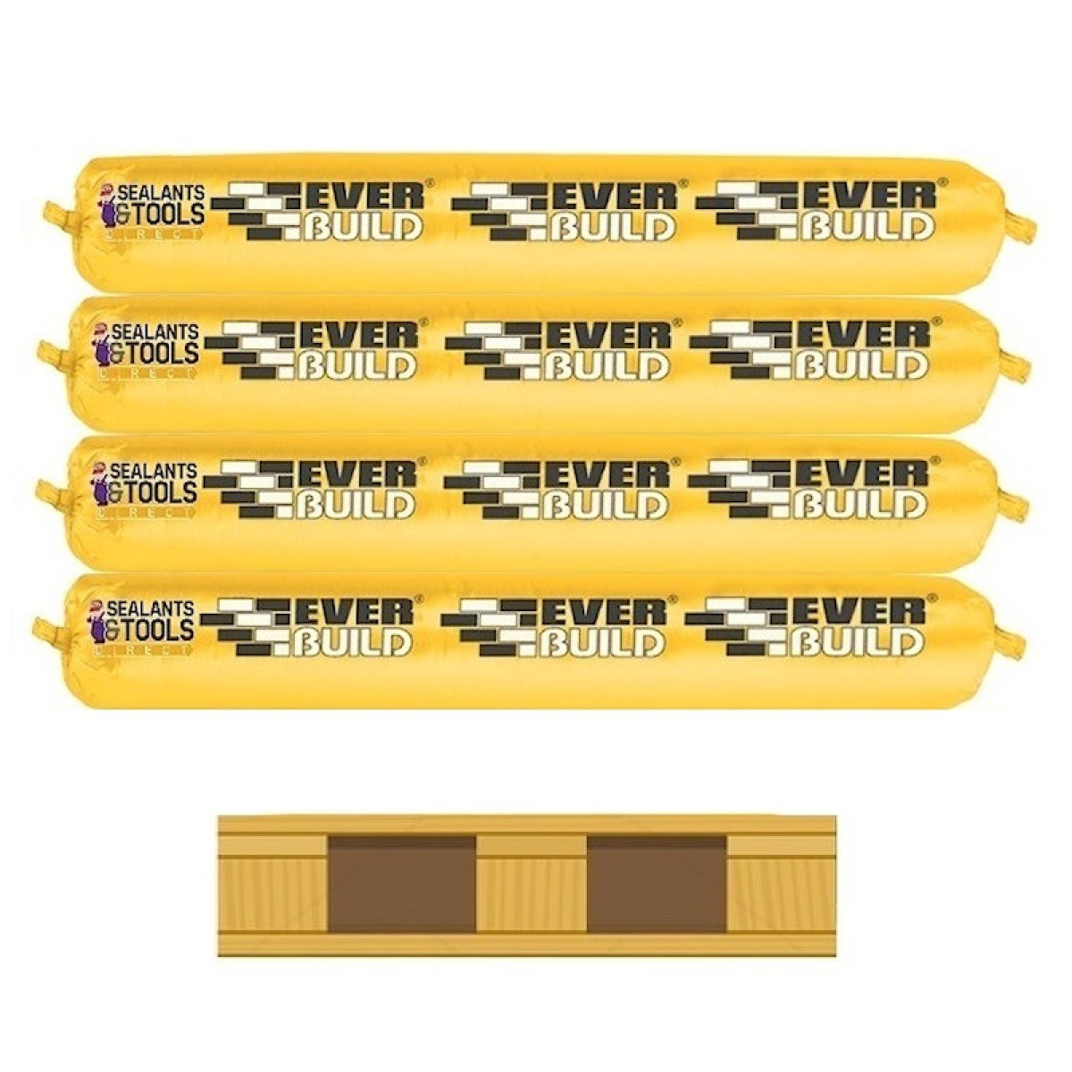 Everbuild Lumberjack 550 Wood Flooring Adhesive 600ml 38 Box Half ...