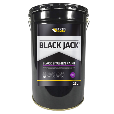 Everbuild 901 Black Jack Bitumen Black Paint 25 Litre 90125 | Sealants ...