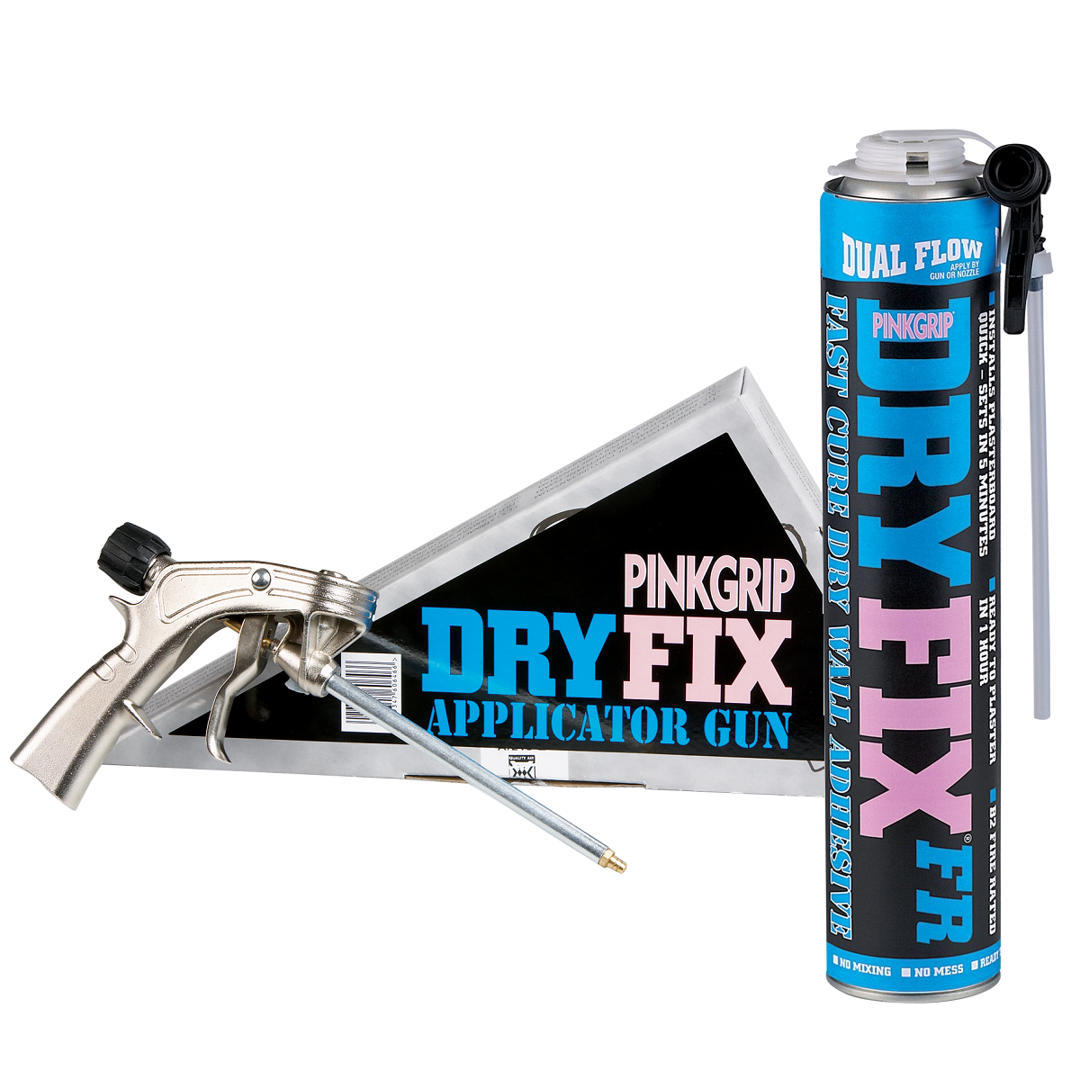 Everbuild Dry-Fix Gun & 12 Dryfix Fr Plasterboard Installation Foam ...