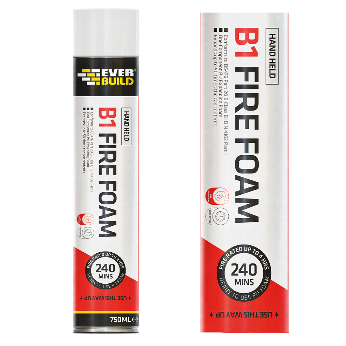 Everbuild B1 Expanding 4hr Fire Foam Hand Held 750ml EVFIRE | Sealants and Tools Direct