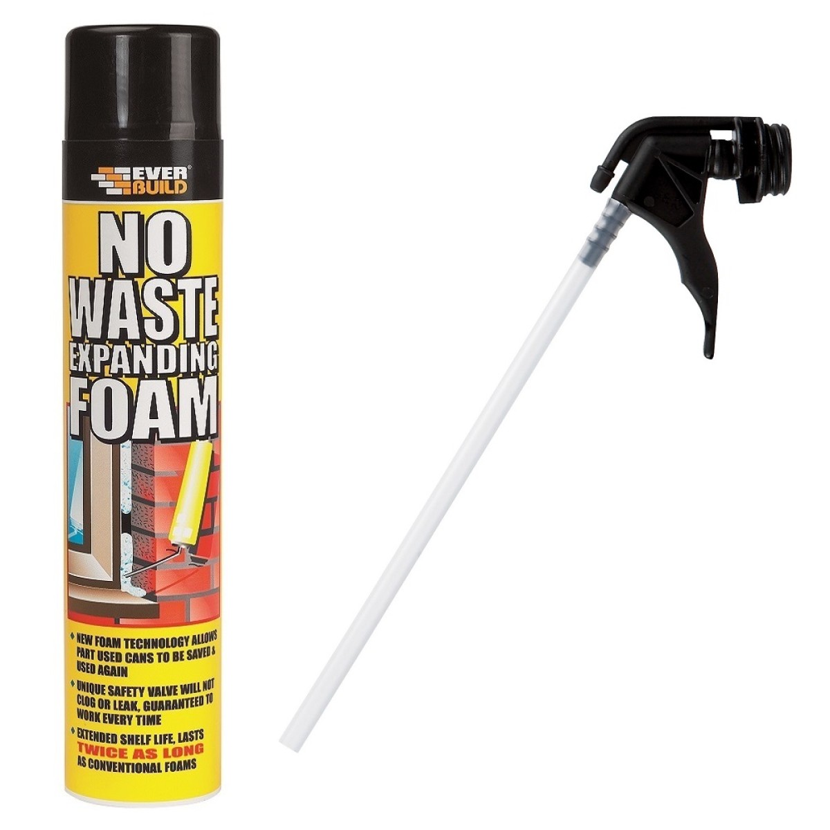 Everbuild No Waste Expanding Foam 750ml 484704 | NOWASTEHH | Sealants ...