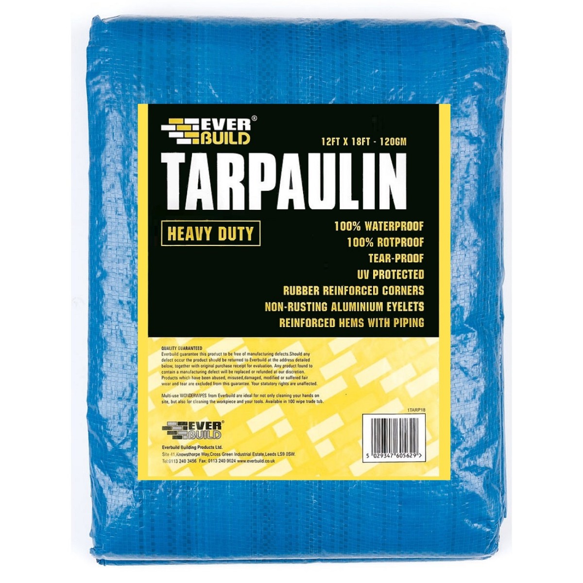 Everbuild Heavy Duty Large Builders Tarp Tarpaulin 12 x 18ft 484997 ...