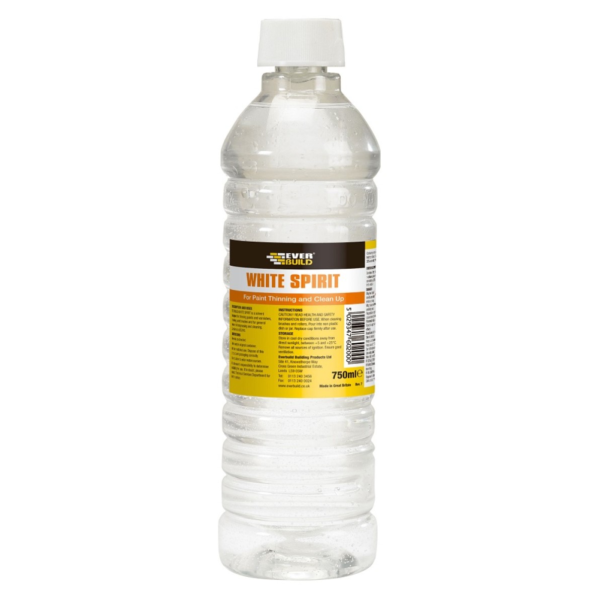 Everbuild Decorators 750ML White Spirit Paint Thinner Cleaner 488597 ...