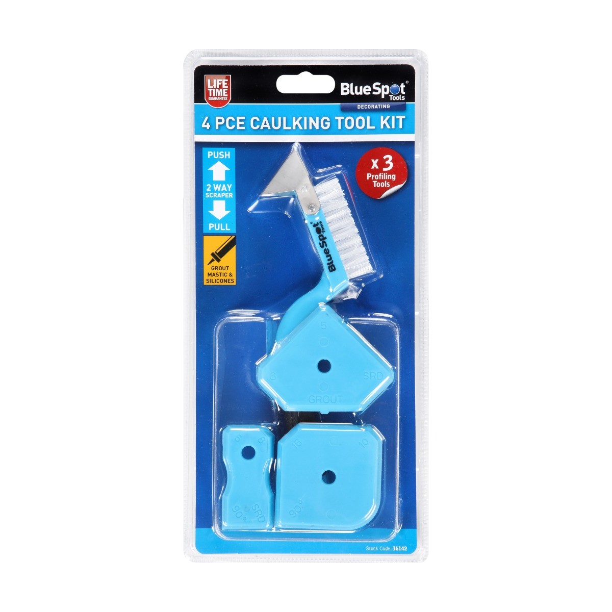 Blue Spot Tools Caulking Tool 4 Piece Kit 36142 Bluespot | Sealants and Tools Direct