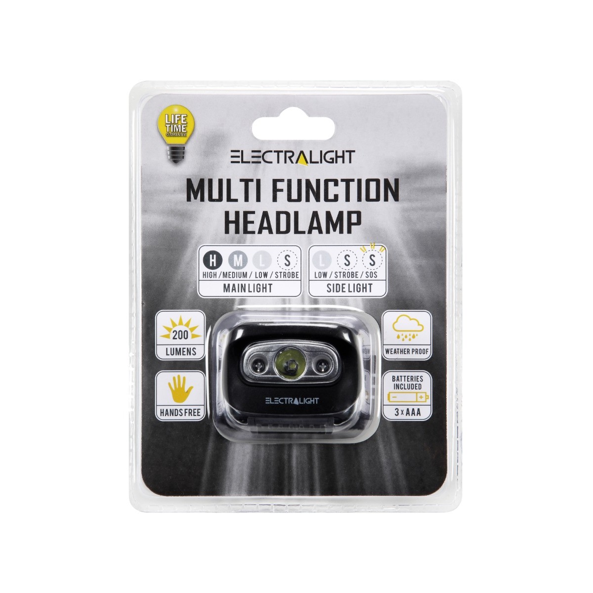 Multi function Electralight Head Lamp 200 Lumens 65320 Bluespot ...