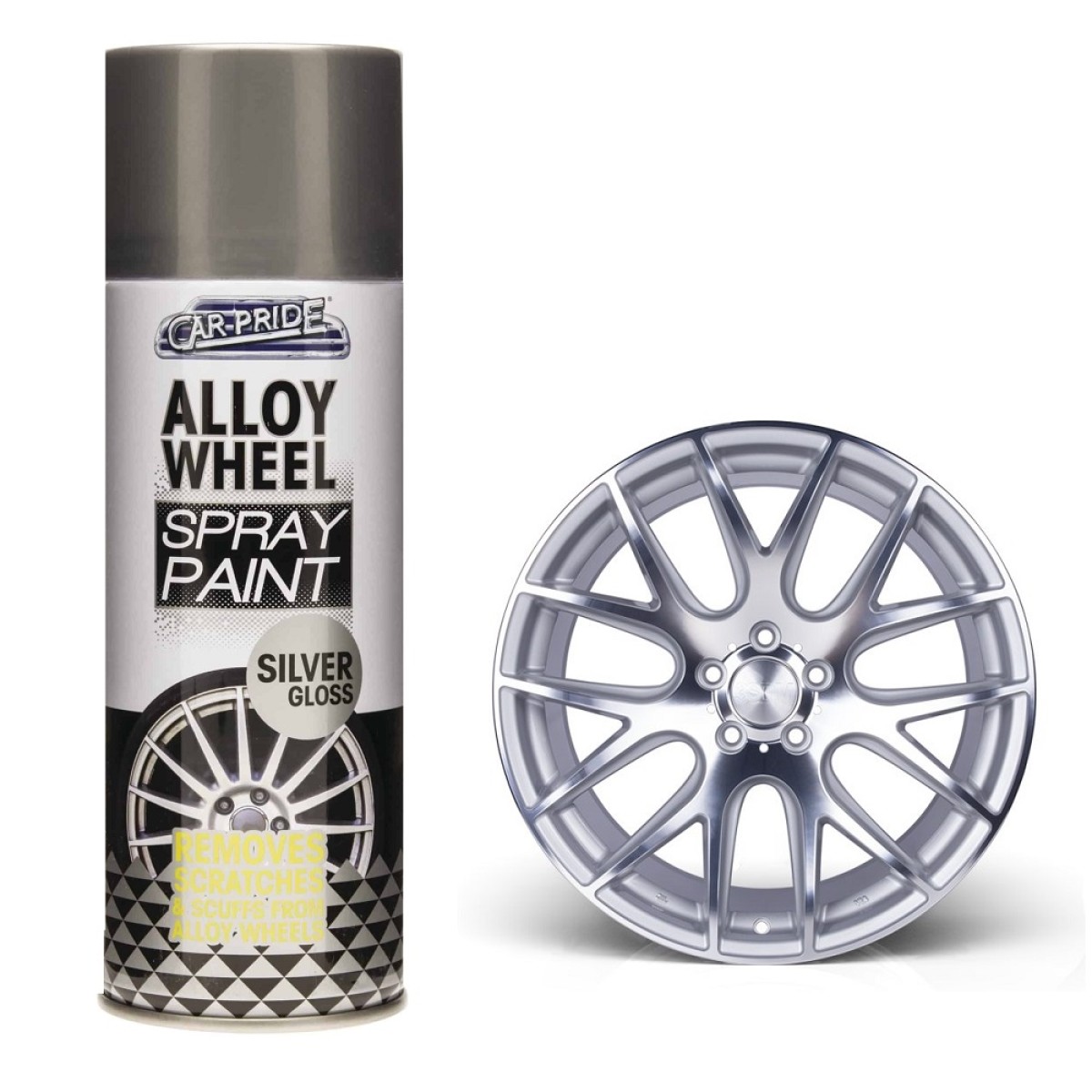 Car-Pride Alloy Wheel Silver Gloss Spray Paint 400ml CP073 | Sealants ...