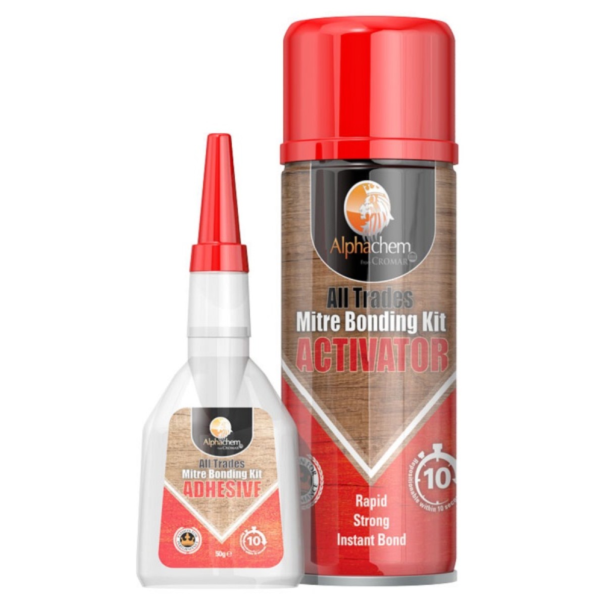 Alpha Chem All Trades Mitre Bonding Kit Superglue Activator X2MITREKIT | Sealants and Tools Direct