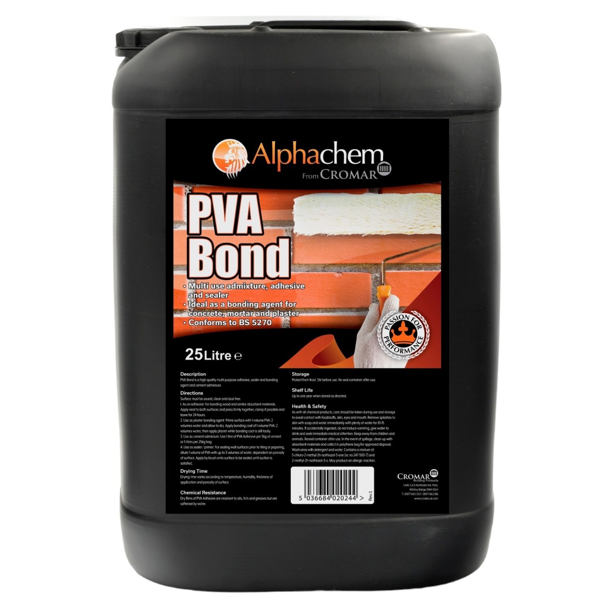 Alpha Chem PVA Bond 25 Litre Sealer Adhesive Additive X3PVA25 ...