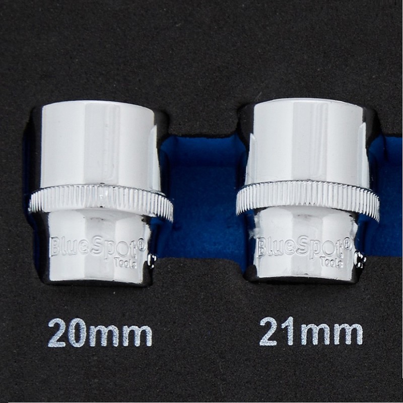 Blue Spot Tools 3/8 Inch Metric 12pt Shallow Socket Set 01564 Bluespot ...